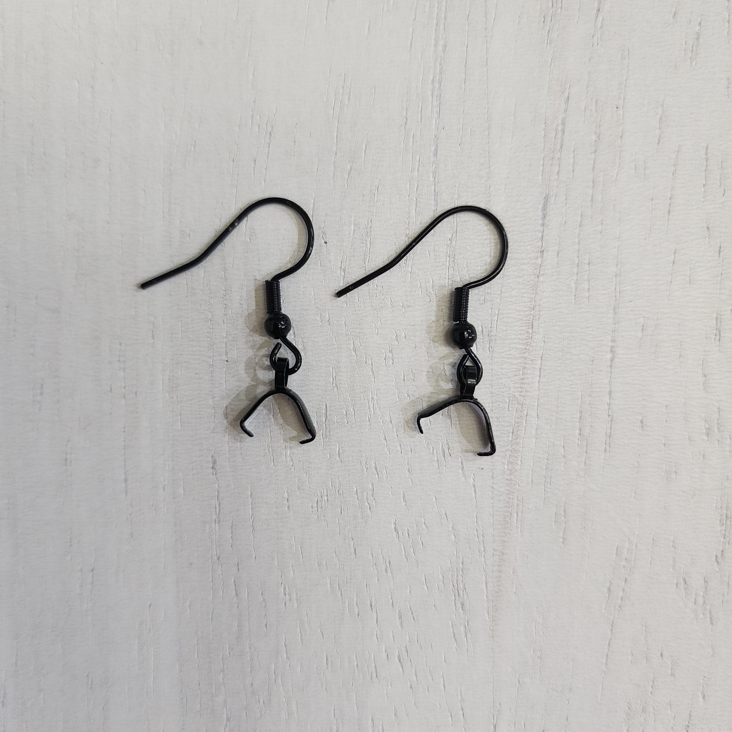 Pinch Bail Ear Wires - BLACK, 304 Stainless Steel – LilliBella Innovations