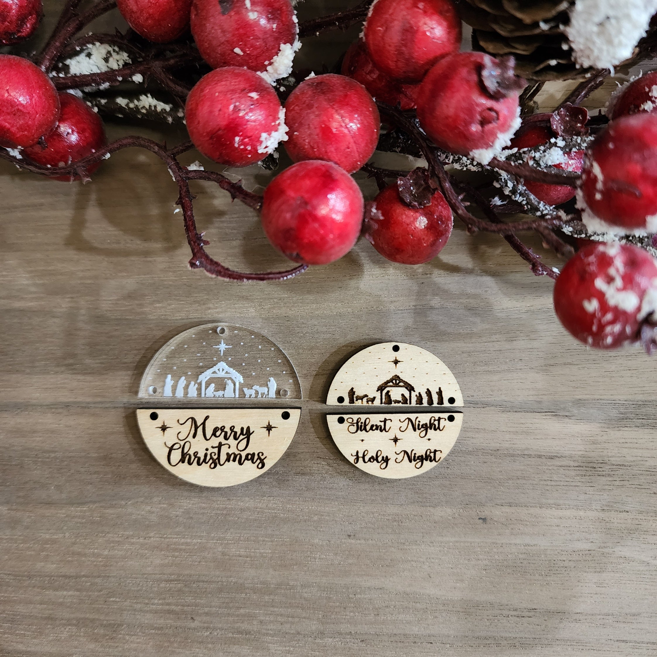 Christmas Acrylic & Wood Nativity Scene Split Drops – LilliBella ...