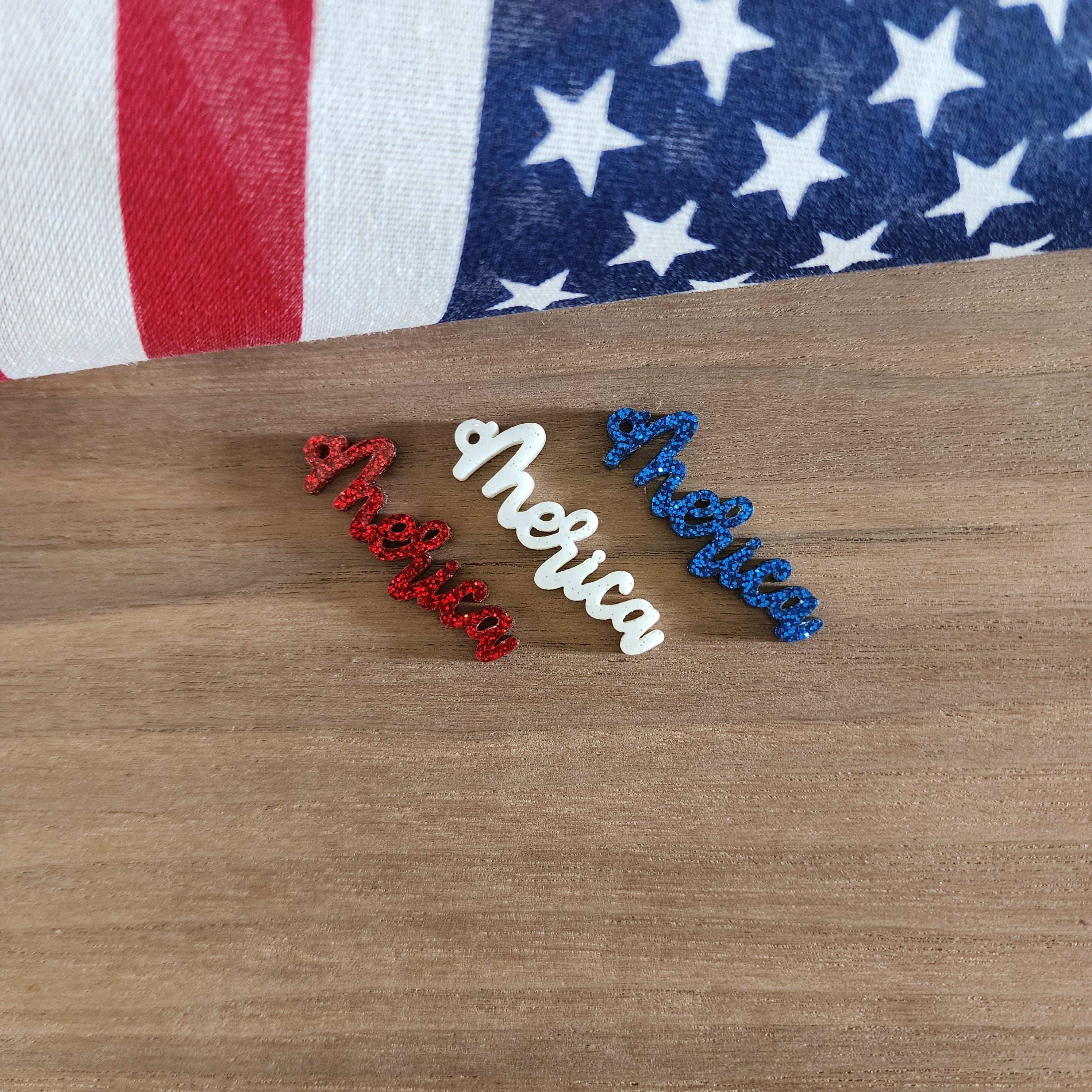 Patriotic Acrylic 'Merica Script Drop – LilliBella Innovations