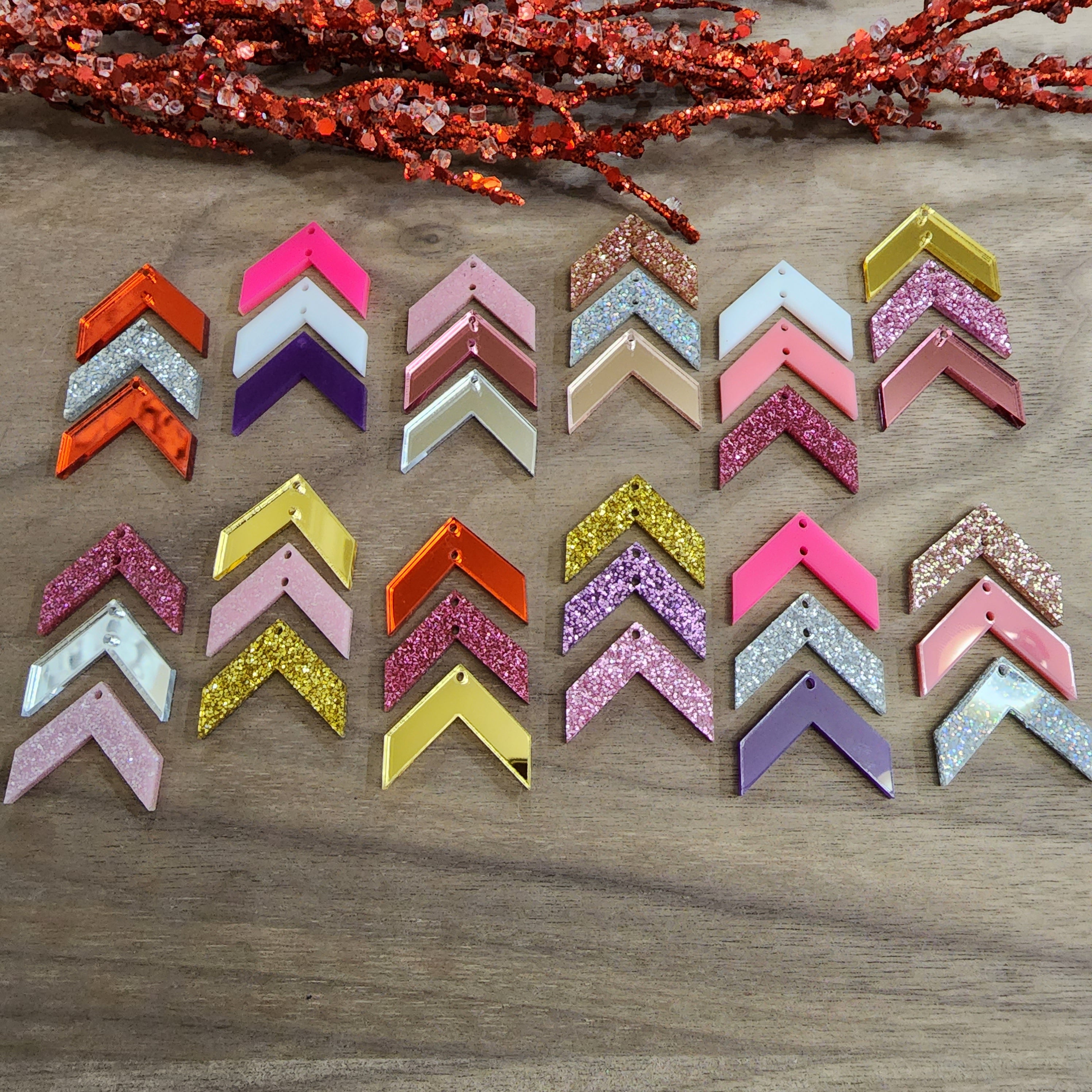Acrylic Valentine's Day Triple Chevron Drops – LilliBella Innovations