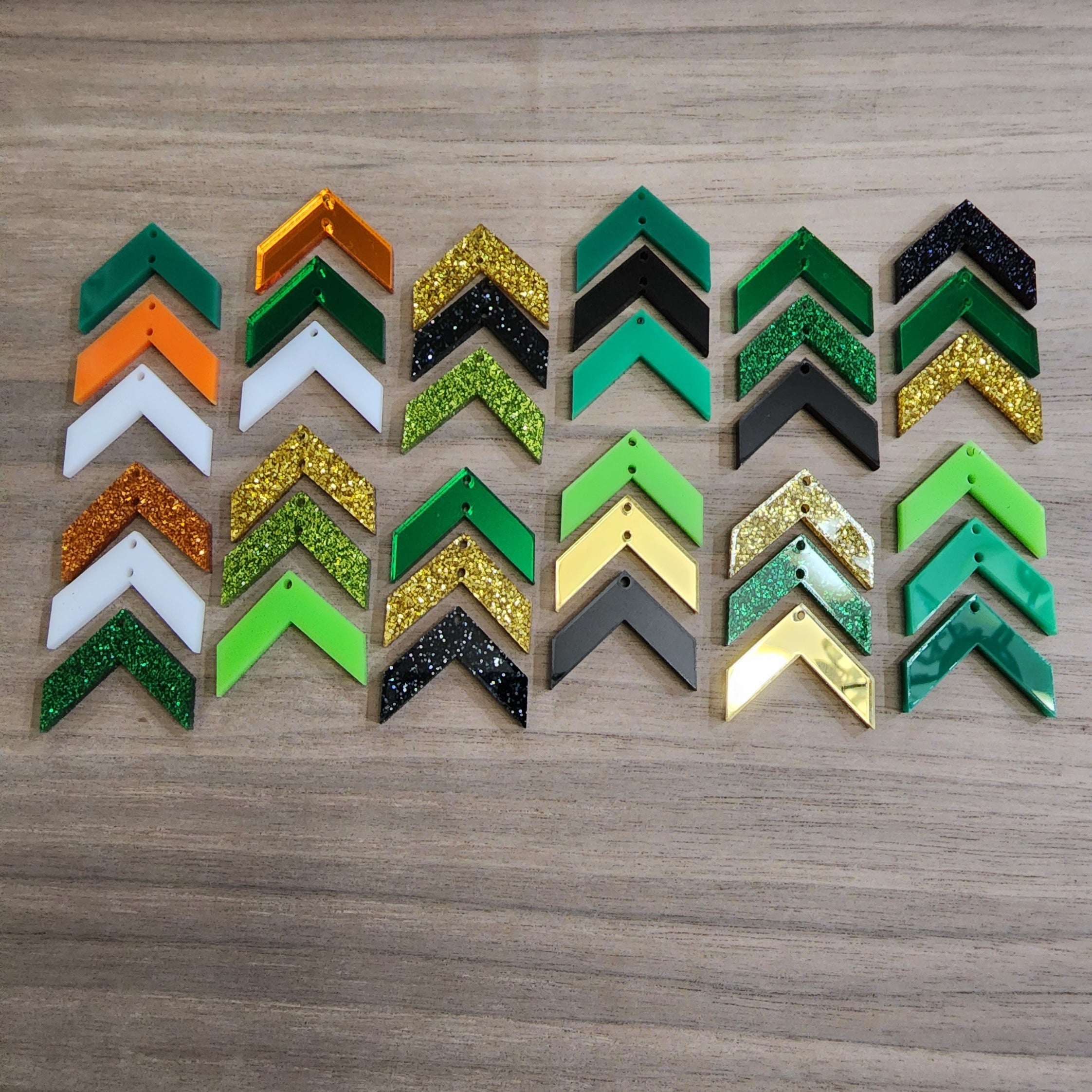 Acrylic St Patrick's Day Triple Chevron Drops – LilliBella Innovations
